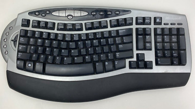 Microsoft Wireless Comfort Keyboard 4000 Model 1045 Ergonomic “Keyboard ...