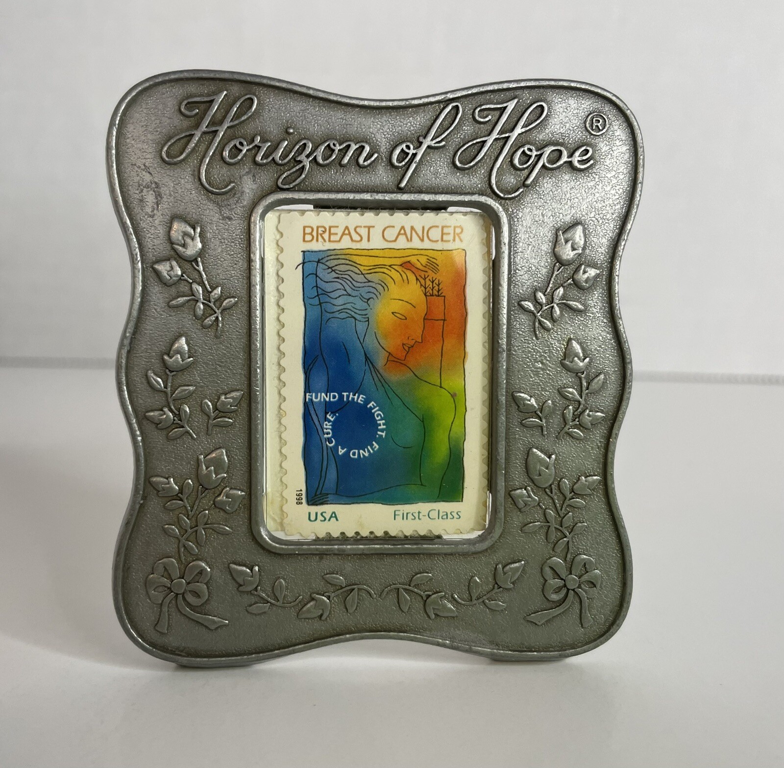 Longaberger HORIZON of HOPE Mini Pewter Picture Frame with Special USPS ...