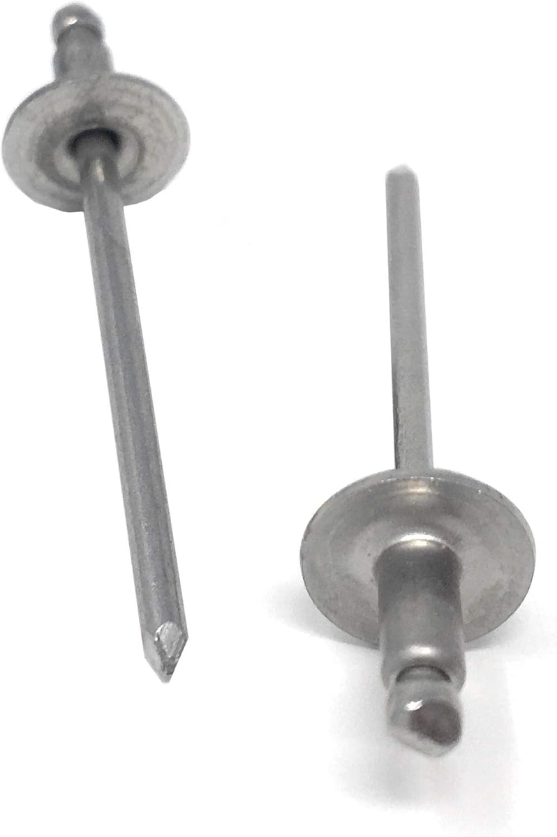 Pop Rivets 1/8 Aluminum Inch #4 Blind Rivets - 1000 Pieces 3/8 Grip ...