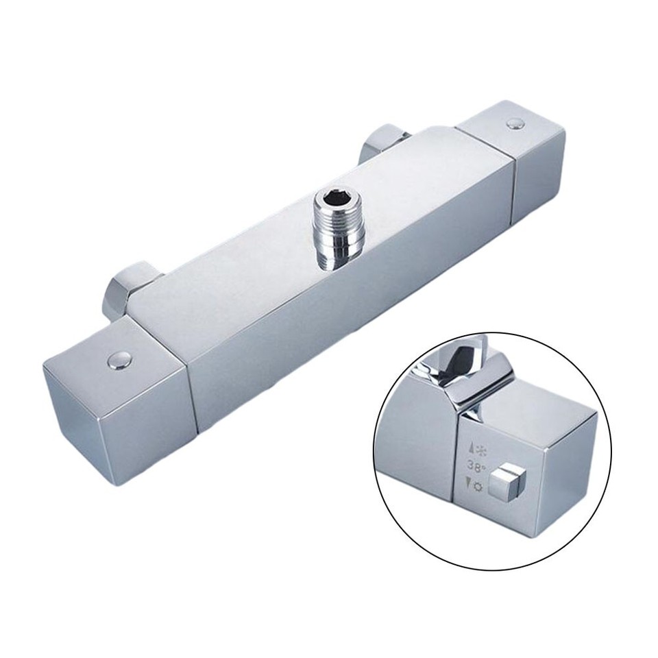 1 Pair Square Shower Temperature Control Handle Knob Chrome ...