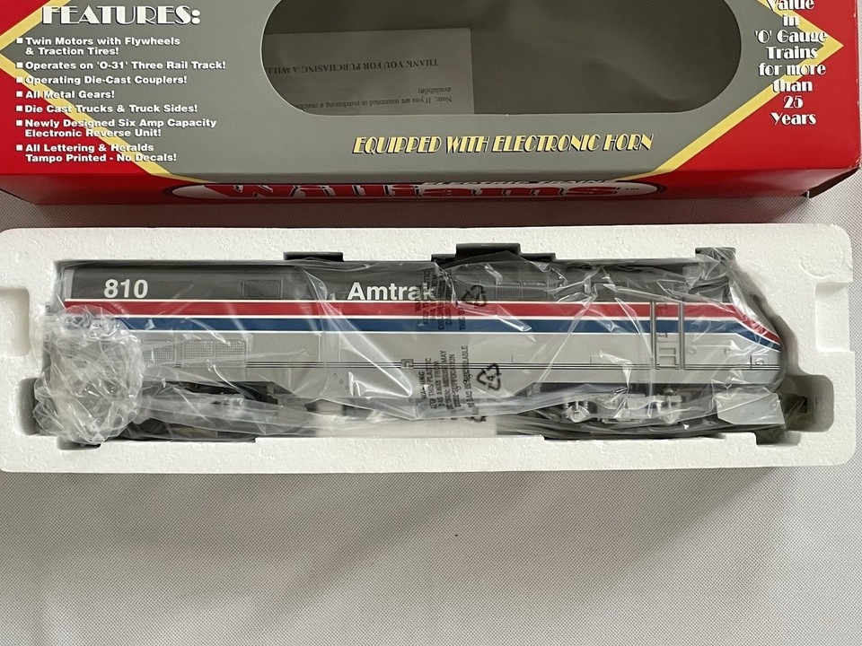 Williams GEN810 O Gauge Genesis Amtrak Diesel Locomotive W/ Horn #810 ...