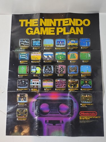 1986 The Nintendo Game Plan NES Video Game 15.5" x 11.5" Poster Only | eBay