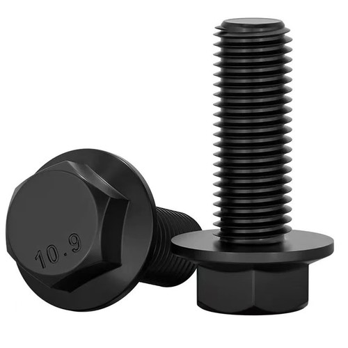 M6-1.0 x 16 mm Flanged Hex Head Bolts Flange Hexagon Screws, Full ...