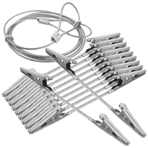 Photo Folder Picture Hanging Clips Display Set Cable Clamp Wire Kit | eBay