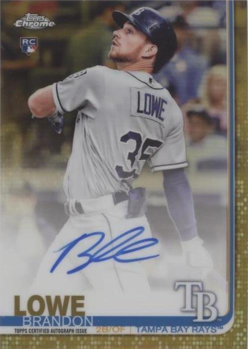 2019 Topps Chrome - Rookie Autographs Brandon Lowe #RA-BL Gold ...