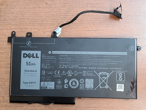 ORIGINAL DELL LATITUDE 5590 11.4V 51Wh 4254mAh LI-ION BATTERY 93FTF ...