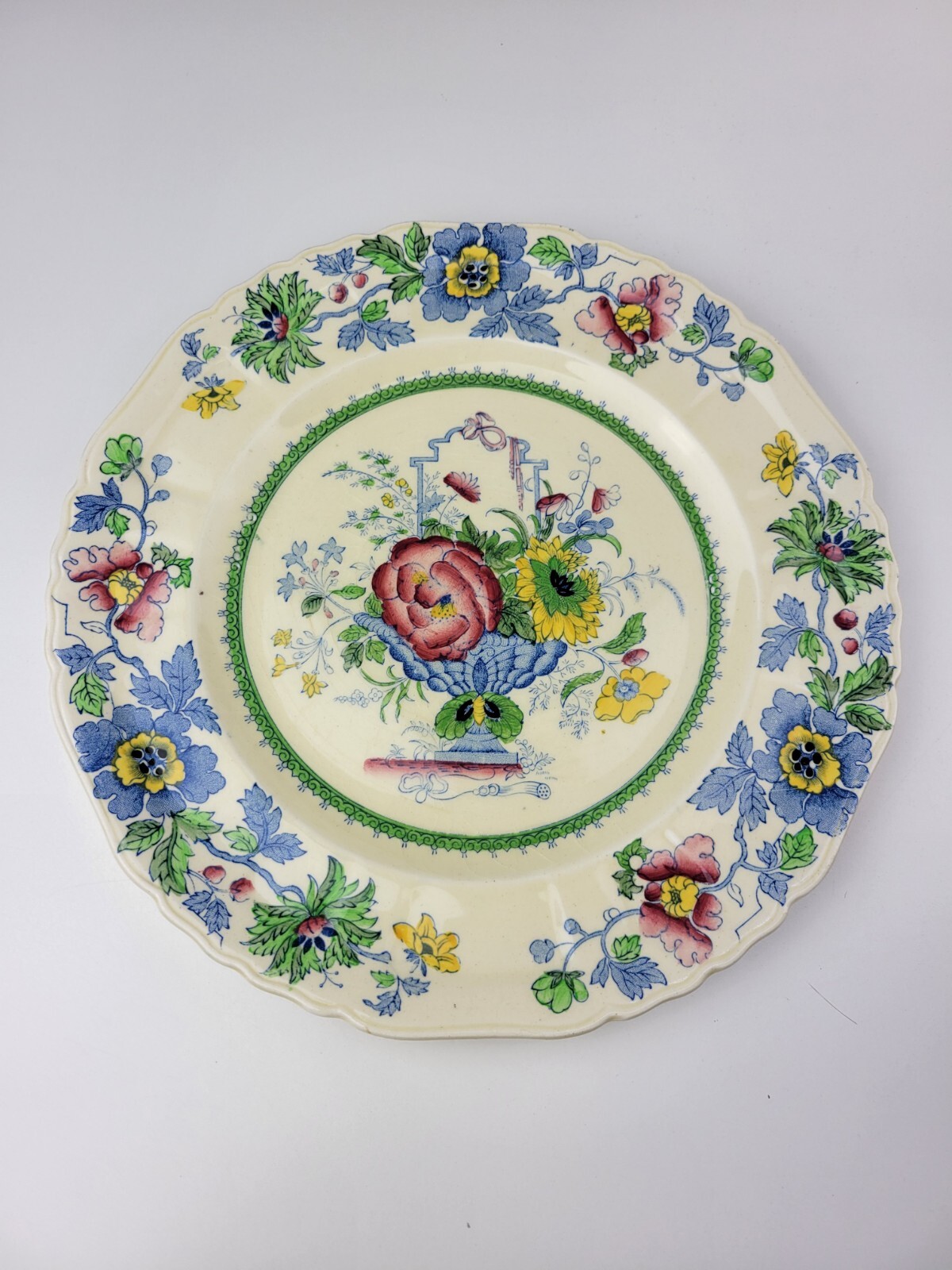 Masons Strathmore Vintage Dinner China Plates (2) Floral Wavy Edges ...