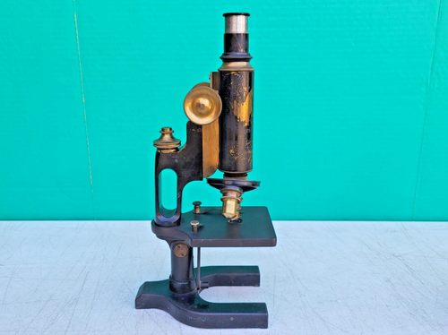 Antique Spencer Lens Co Microscope JUG HANDLE Brass w Black Early 1900s ...