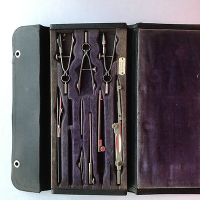 Apollo Drafting Set Keuffel & Esser Germany in Damaged Case 9825 1/2 ...