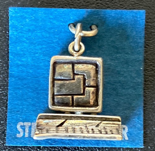 Vintage Sterling Silver 925 Computer Keyboard & Monitor Charm Charm ...