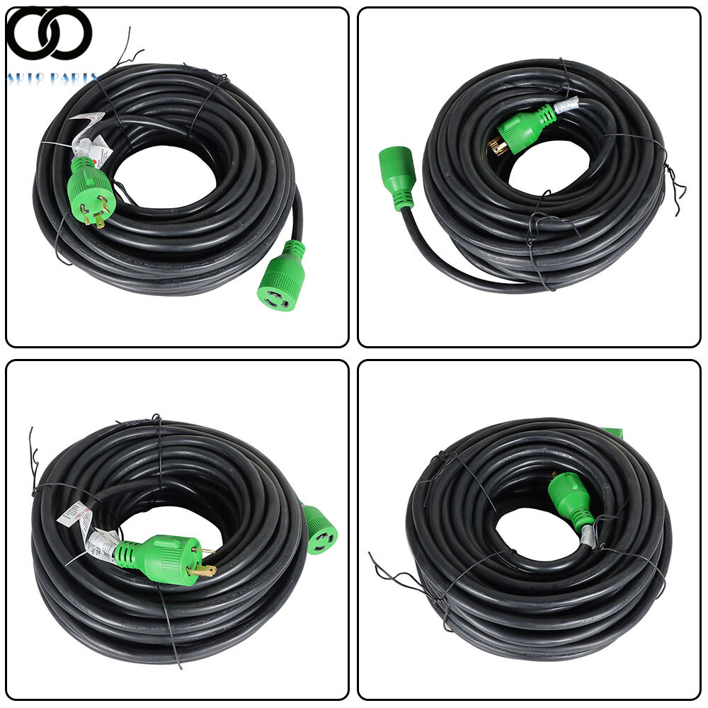 10~100ft RV Power Cord 30 Amp Extension Cord 3 Prong L5-30P to L5-30R ...