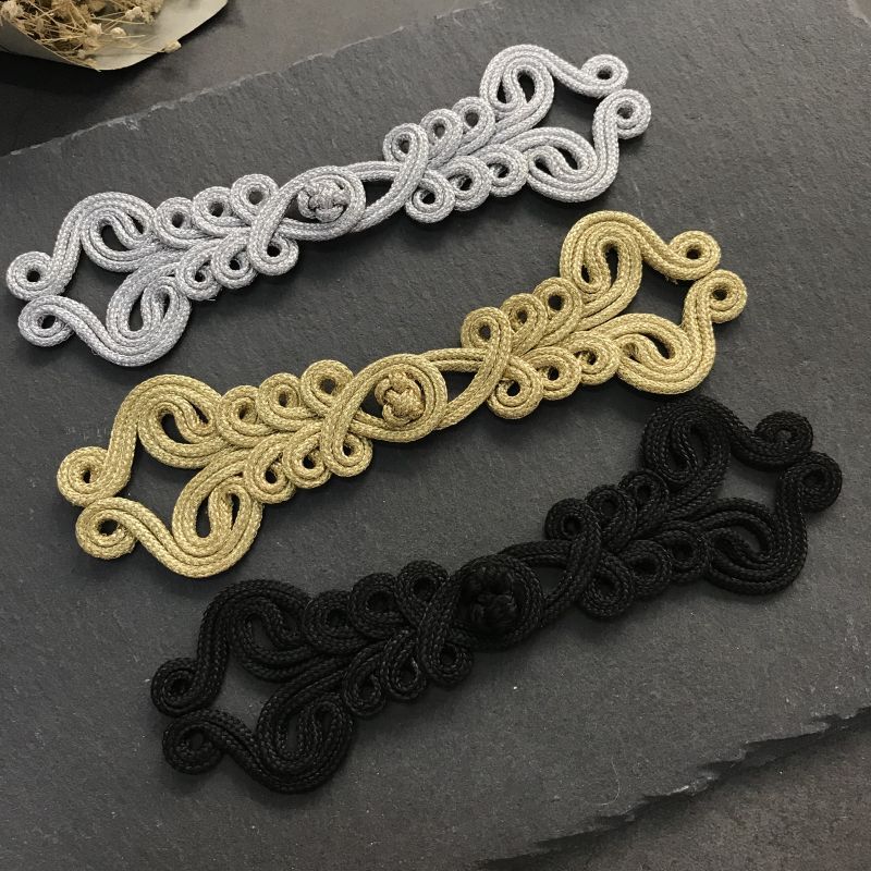 Frog Closure Buttons Vintage Fabric Frogs Closure Button 8" | Joyce