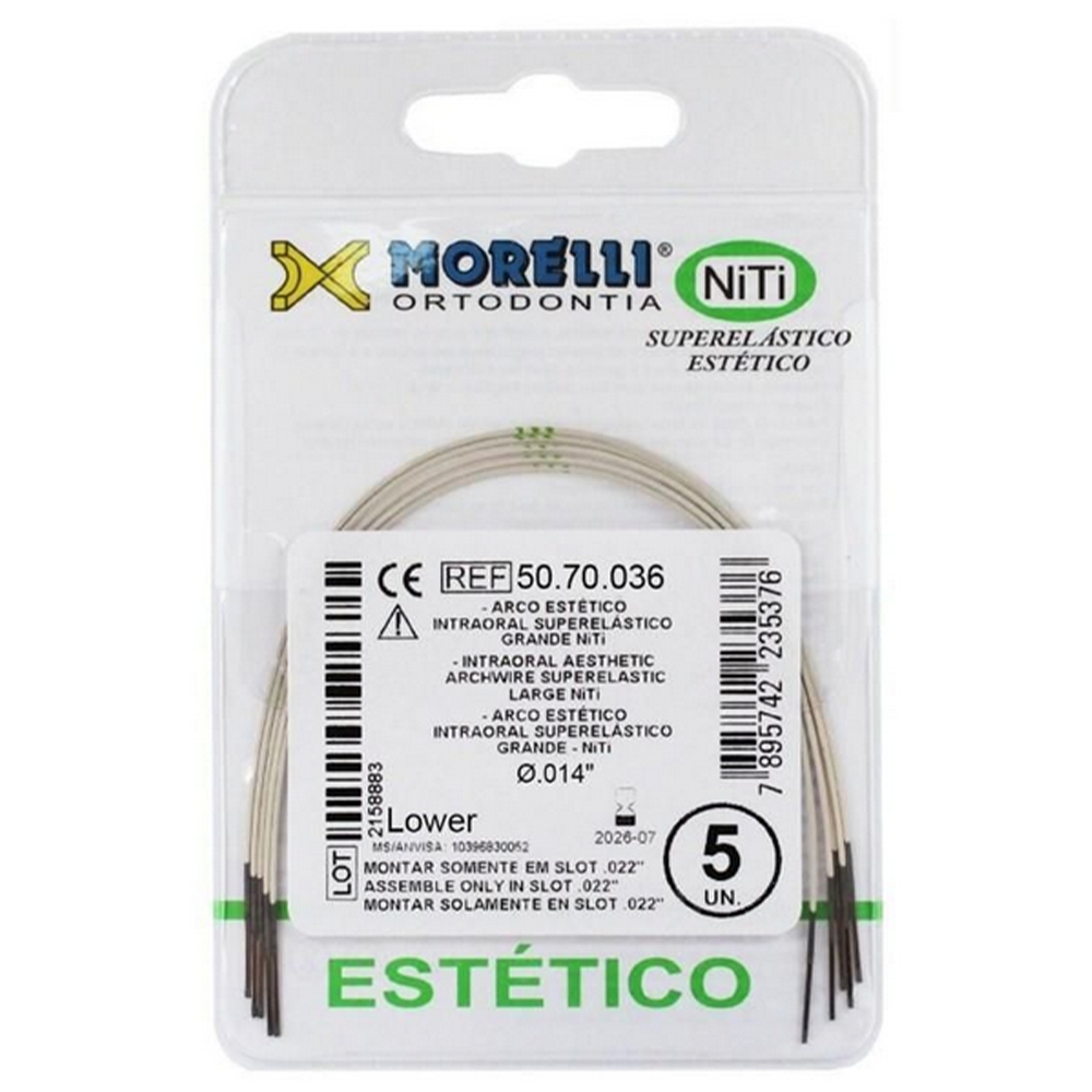 1pcs Dental Morelli NiTi Aesthetic SuperElastic Archwire Round Upper ...
