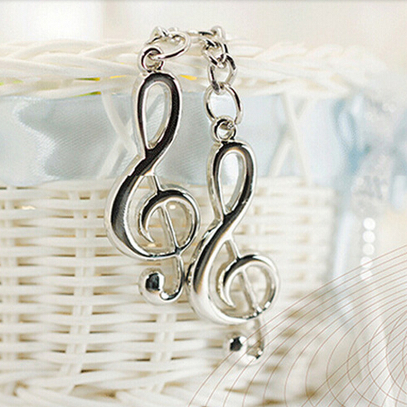 New Music Symbol Note G Treble Clef Pendant Keychain Key Chain Ring Fob ...