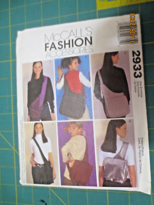 Uncut McCalls Sewing Pattern # 2933 Bags Crossbody Purse Backpack ...