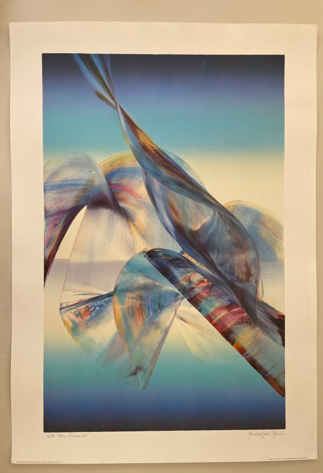 MICHAEL JOHN MARCH 'THE BLUE DIVER I,1992 AUTHENTIC PLATE SIGNED ...