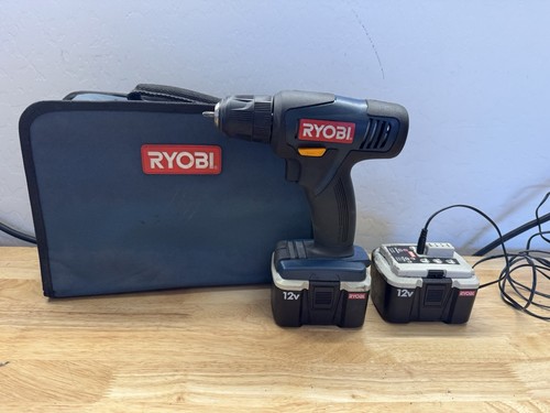 Ryobi 12v Cordless Driver Drill 3/8"(10mm) CD100 With 2 Batteries ...