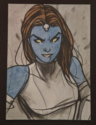 2022 MARVEL MASTERPIECES Mystique Sketch By Andre Toma | eBay