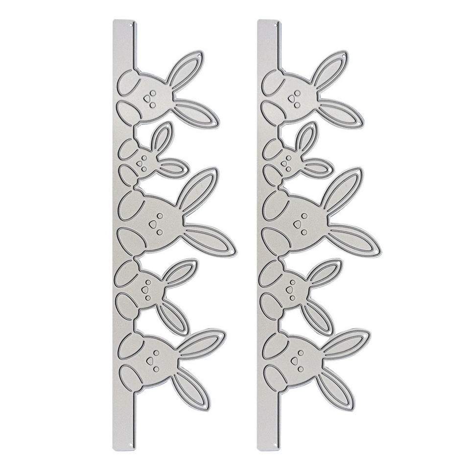 2pcs DIY Easter Rabbits Cutting Dies Carbon Steel Paper Dies for ...