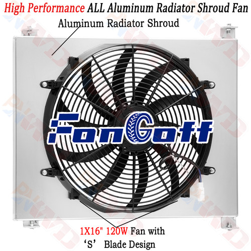 Aluminum Radiator Shroud Fan For 1933-35 34 Ford MODEL Hot Rod Chevy V8 ...