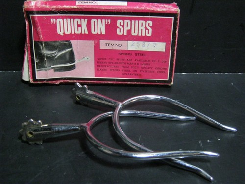 CHROME PLATED - "QUICK ON" - SPURS - ORIGINAL BOX | eBay