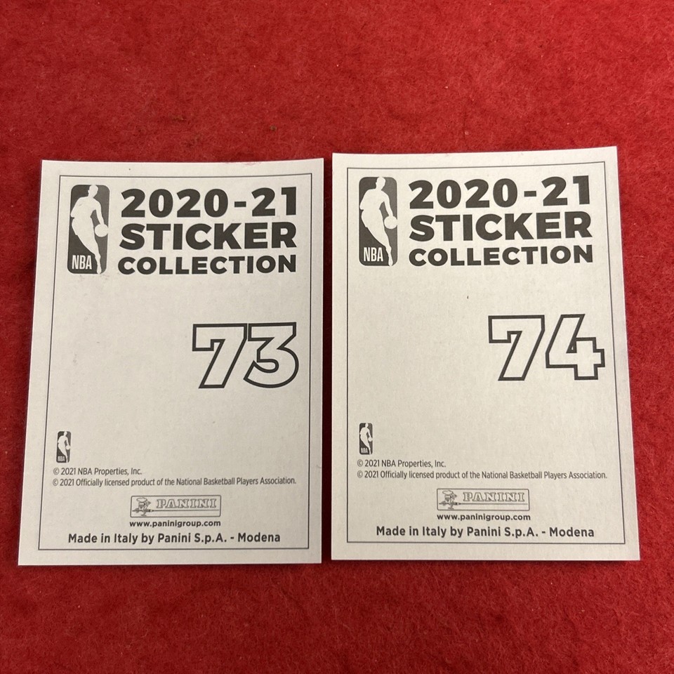 2020-21 Panini Basketball Album Stickers #73 #74 NBA Finals Game 6 ...