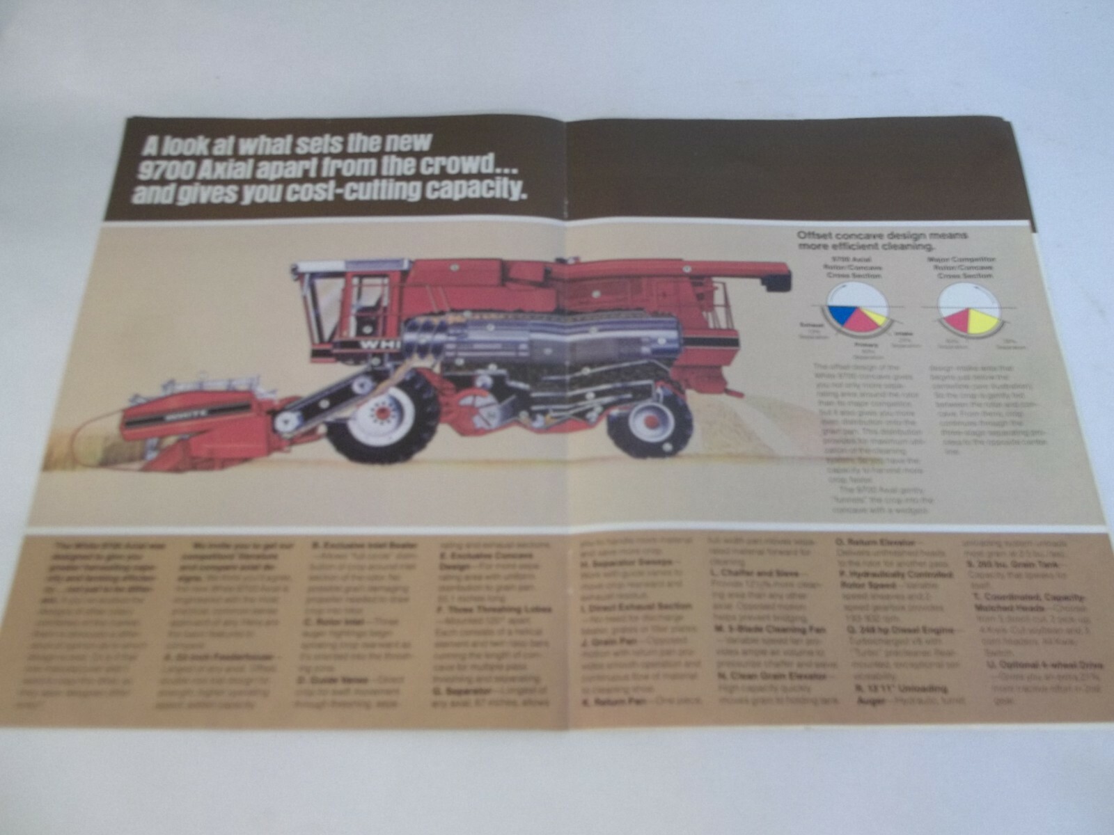 White 9700 Axial Combine 8700 8900 Combines Sales Brochure | eBay