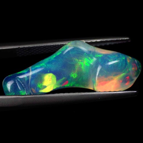 4.34 Ct World Class (24 x 9)Natural Multi Play Color Fancy UnCut Solid ...