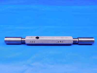 .4410 & .4460 PIN PLUG GAGE GO NO GO .4375 +.0035 7/16 11.201 mm .441 ...