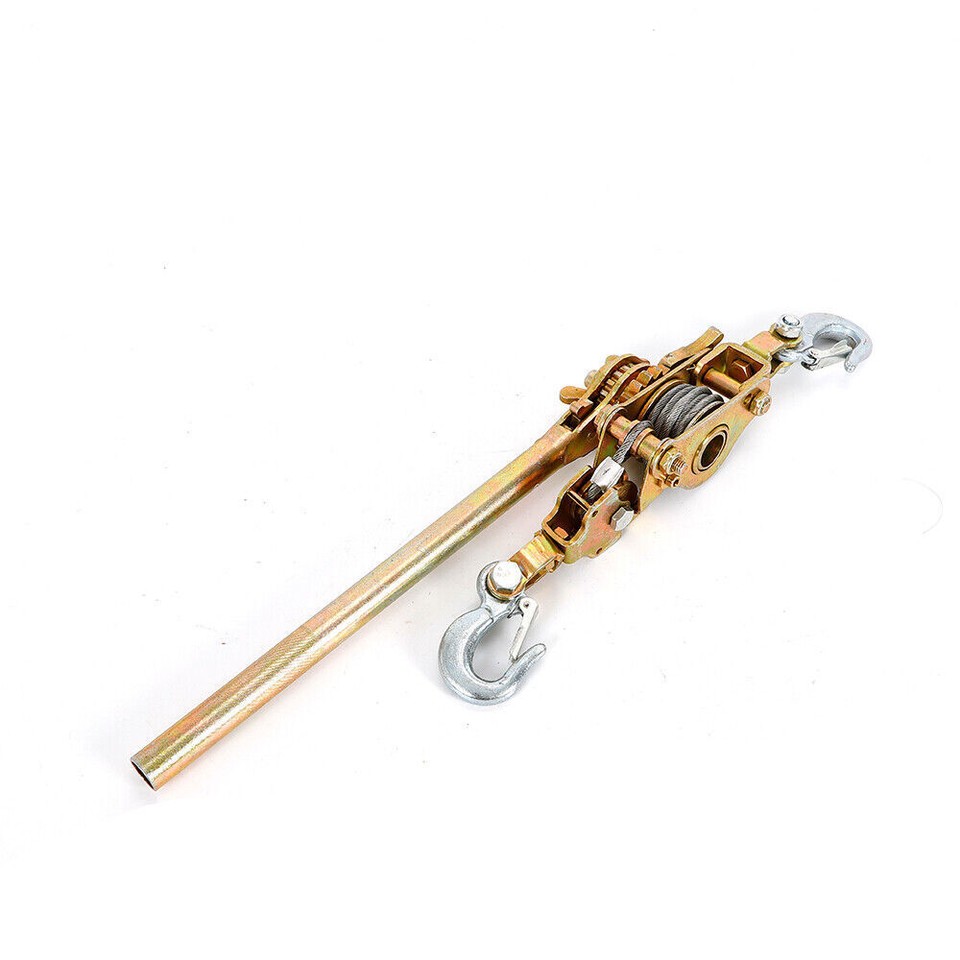 4400LB 2 Ton Hand Lever Block Chain Hoist Ratchet Type Puller Come ...