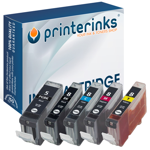 PGI-5BK and CLI-8BK/Y Compatible ink for Canon Pixma MX700 MX850 - 5 ...