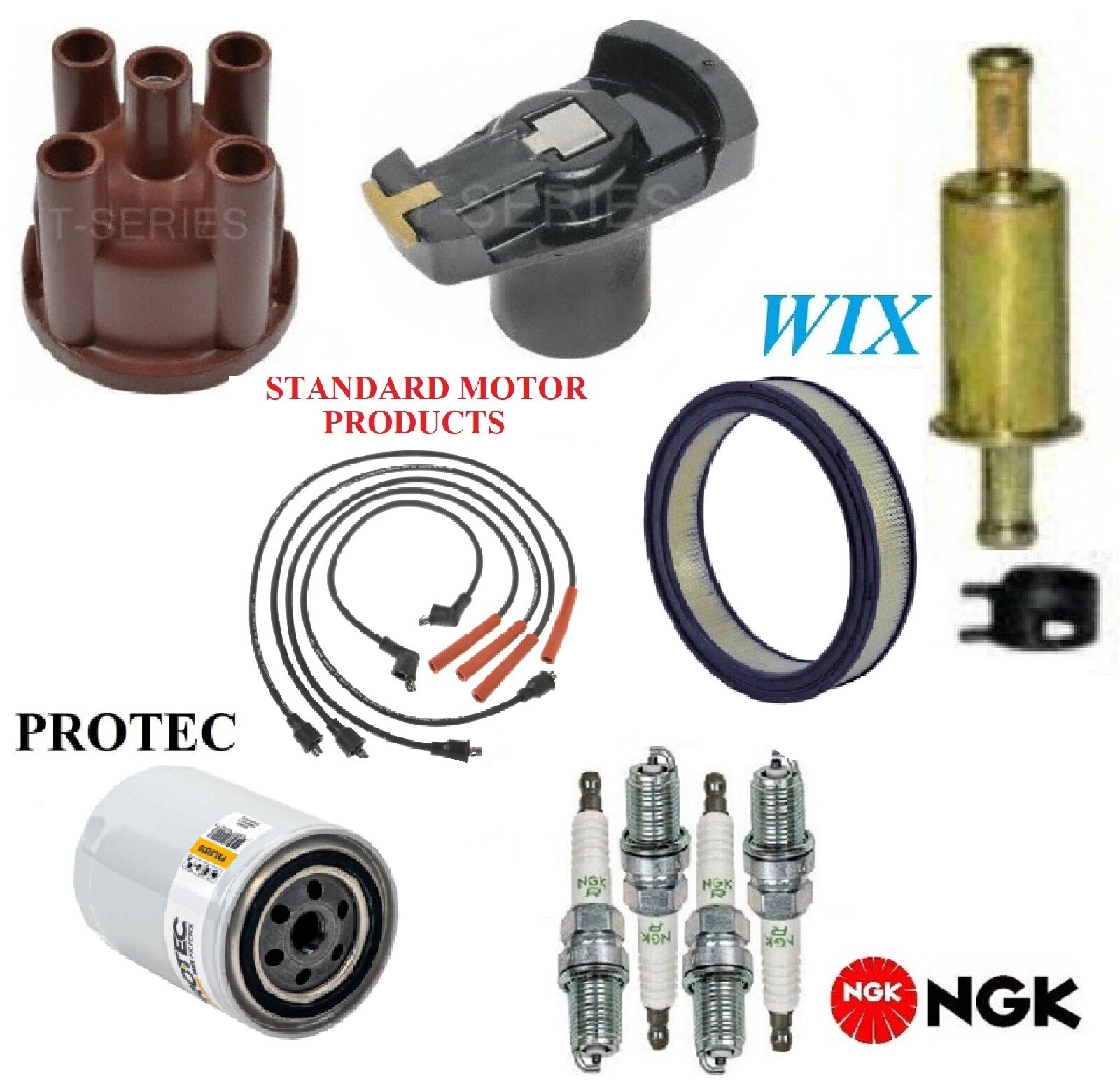 Tune Up Kit Filters Cap Spark Plugs Wire For FORD PINTO L4 2.0L; 2Bbl ...