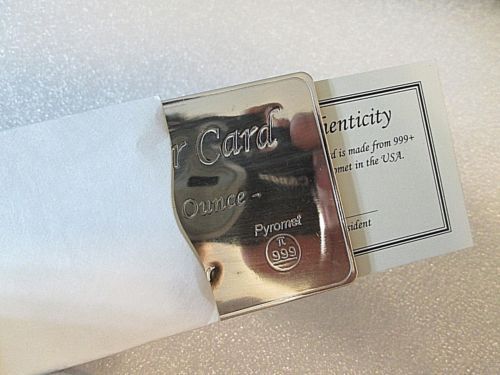 The Silver Card 1 oz .999 Silver Card barter prepper money art bar fit ...