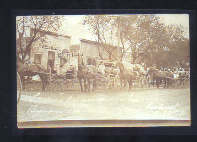 REAL PHOTO BYRON NEBRASKA DOWNTOWN STREET SCENE STORES POSTCARD COPY | eBay