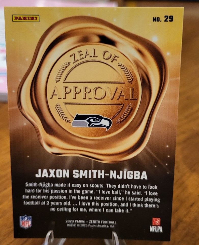 2023 Panini Zenith - Zeal of Approval Jaxon Smith-Njigba #29 Silver (RC ...