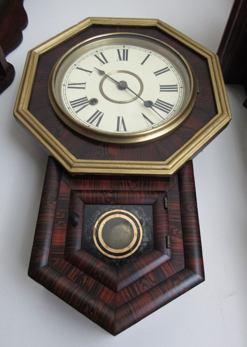 Antique F. Kroeber Regulator Wall Clock 8-Day, Time/Strike, Key-wind (A ...