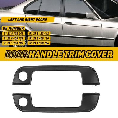 Pair Front Door Handle Outside Cover Trim w/ Seal for BMW E32 E34 E36 ...
