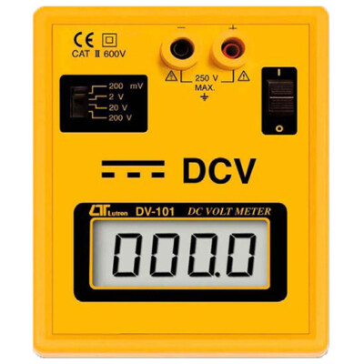 Lutron DV-101 DC Voltmeter with LCD Display, 4 Ranges: 200 mV, 2 V, 20 ...