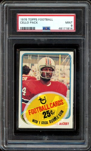 1976 TOPPS FOOTBALL CELLO PACK PSA 9 MCCRAY TOP / TOOMAY BACK [814] | eBay