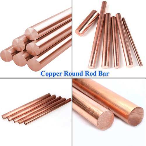 T2 Copper Round Rods Bar Dia. 5mm-80mm Metal Stick 100mm-500mm Length Solid | eBay