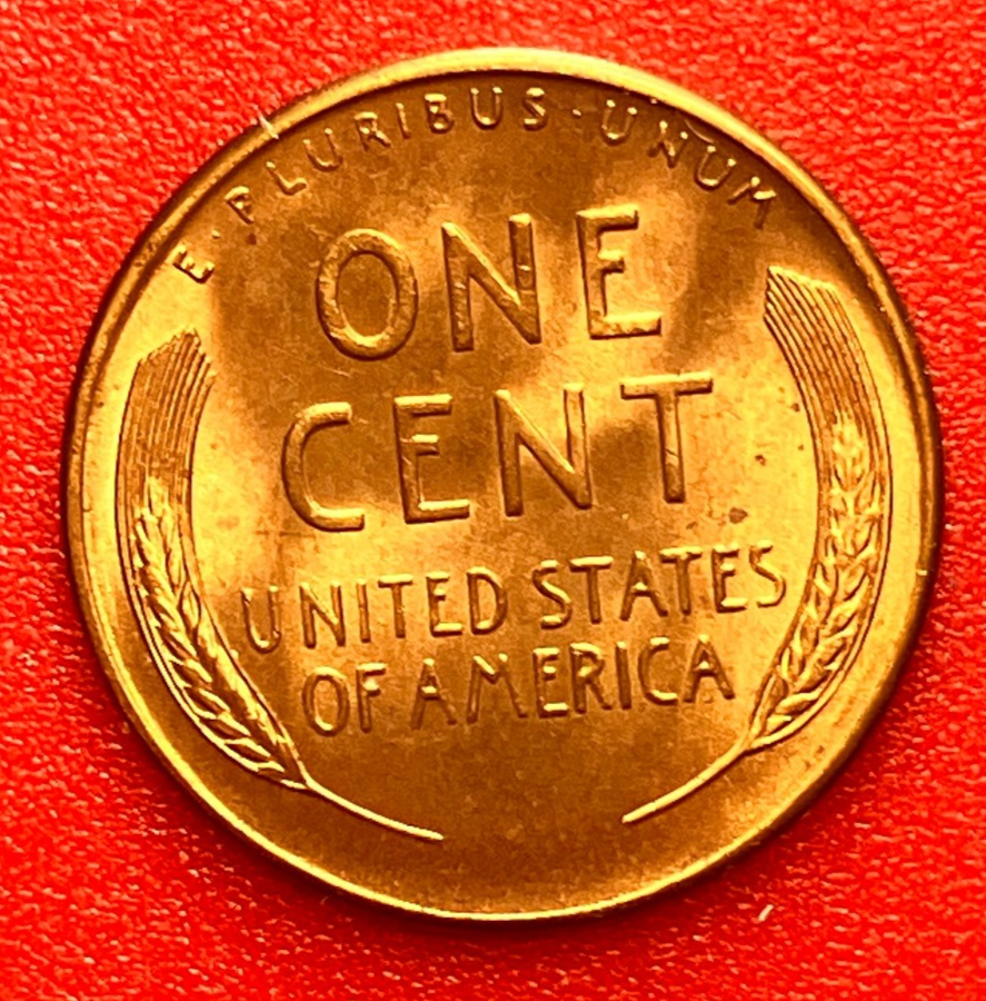 1947-S Lincoln Wheat Cent Penny GEM RED BU From an Original Bank Roll ...