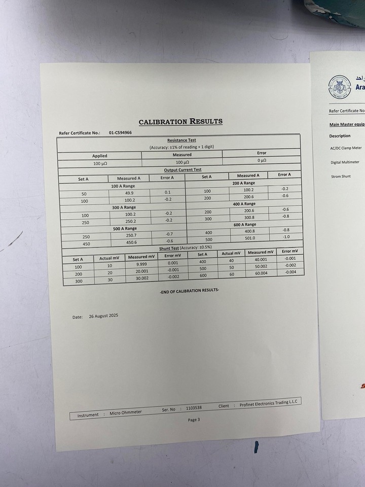 MEGGER MOM600A Microohmmeter Programma (Calibration 8-25 To 8-26) | eBay