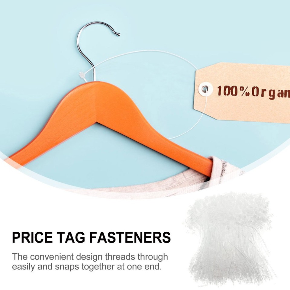 1000 Pcs Clothing Fasteners Plastic Hanger Tags Snap Loop Security ...