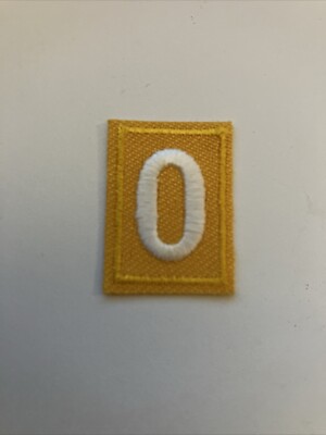 ~#0 Zero~Yellow Daisy Girl Scouts Troop Number Numeral Badge Patch~NEW ...