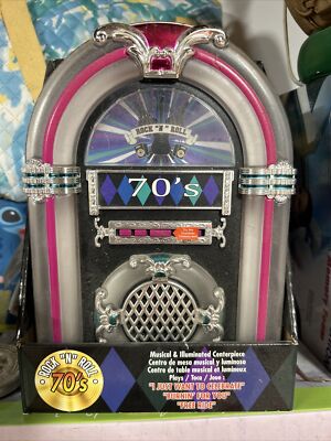 70s ROCK & ROLL JUKEBOX Musical Collectible Illuminated Classic Music ...