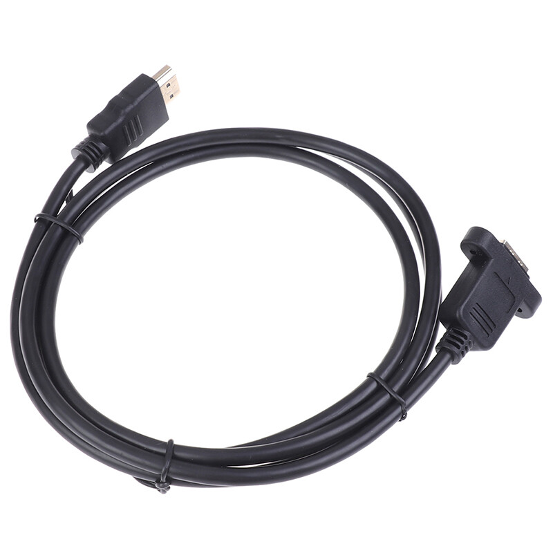 1Pc HDMI Extension Cable Male to Female Gold Plated With Screw Panel ...