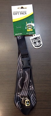 23013 NEW ZEALAND WARRIORS NRL RUGBY LEAGUE LANYARD & KEYRING KEY RING ...