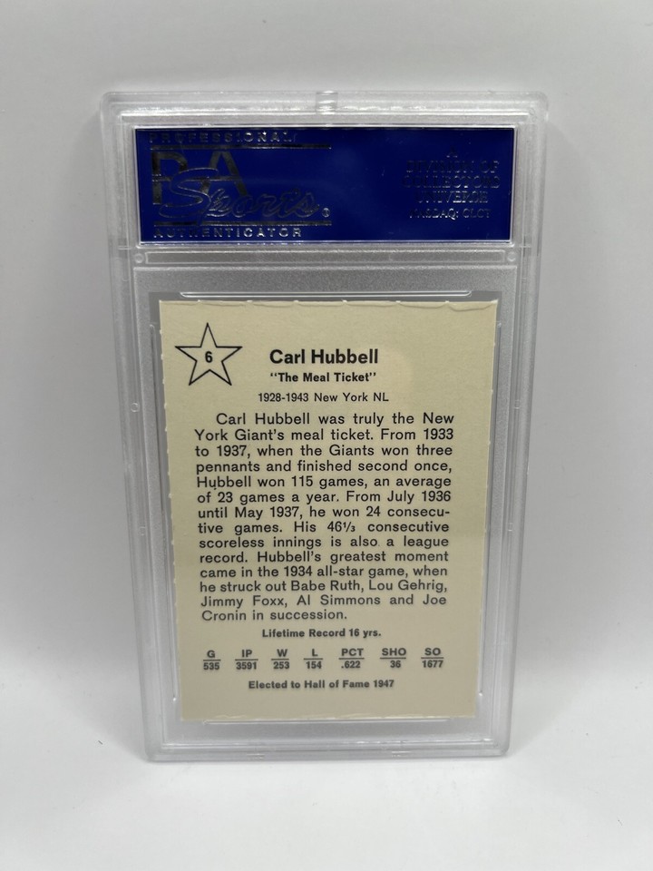 Carl Hubbell 1961 Golden Press #6 Baseball Card PSA 8 NM-MT | eBay