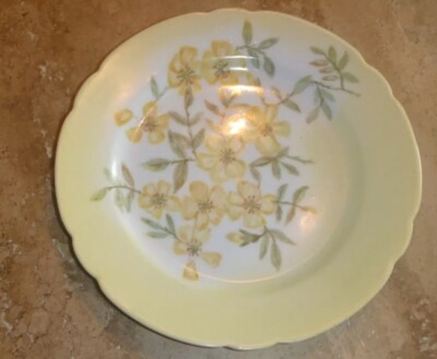ANTIQUE HAND PAINTED PLATE 1890 signed Yellow Flox One Of A Kind OOAK ...