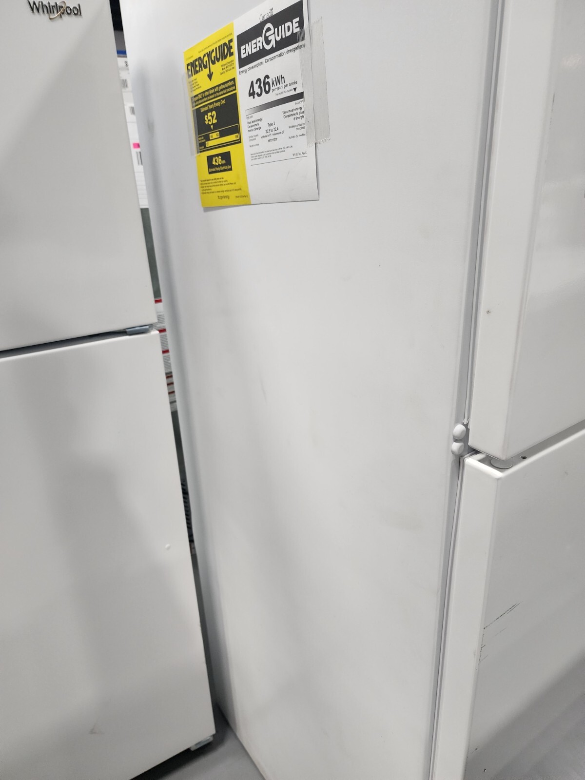 Whirlpool WRT311FZDW 33" White Top Freezer Refrigerator | eBay